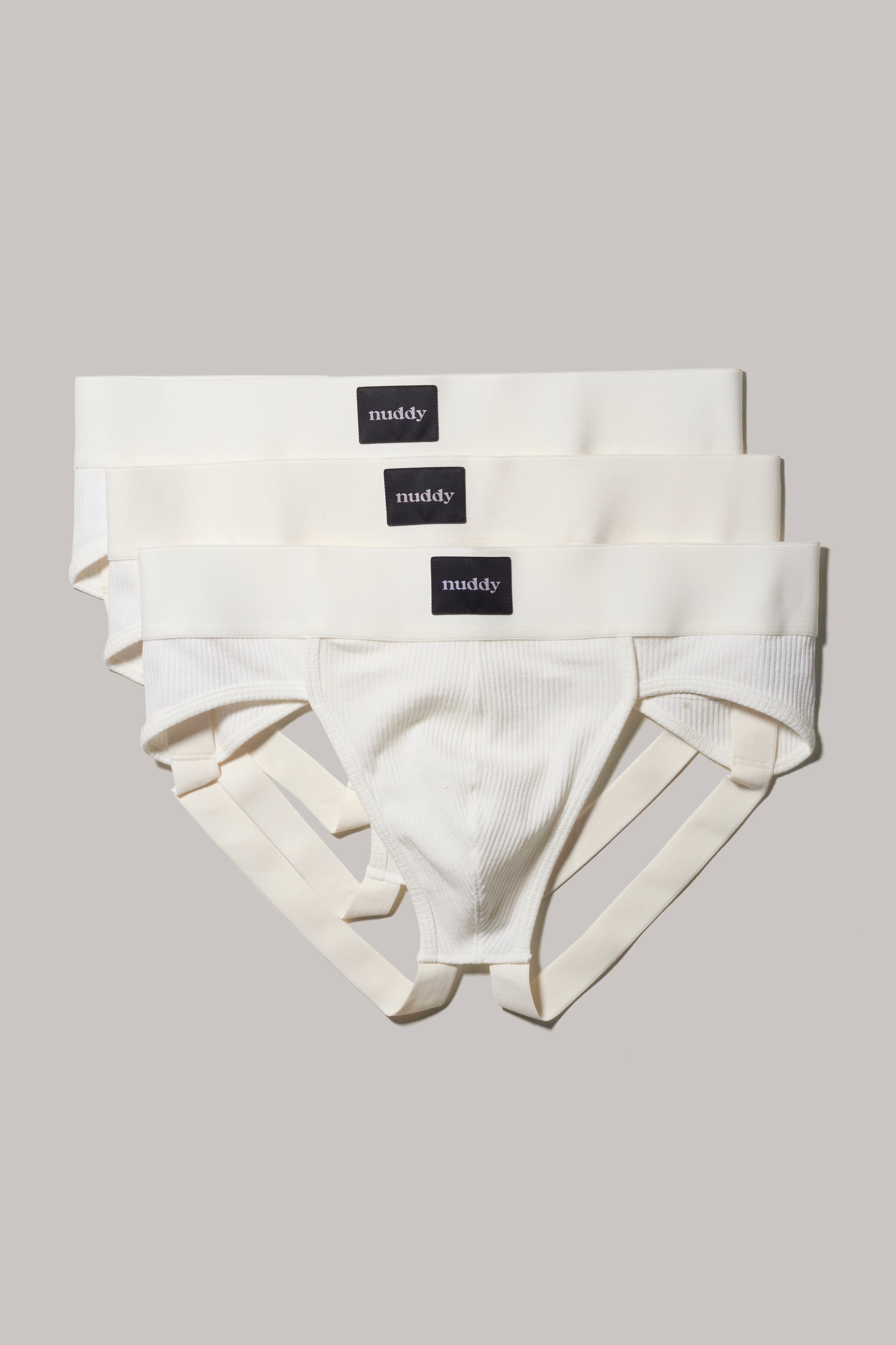 Kit 3 Jockstraps Off-white - Nuddy Studio