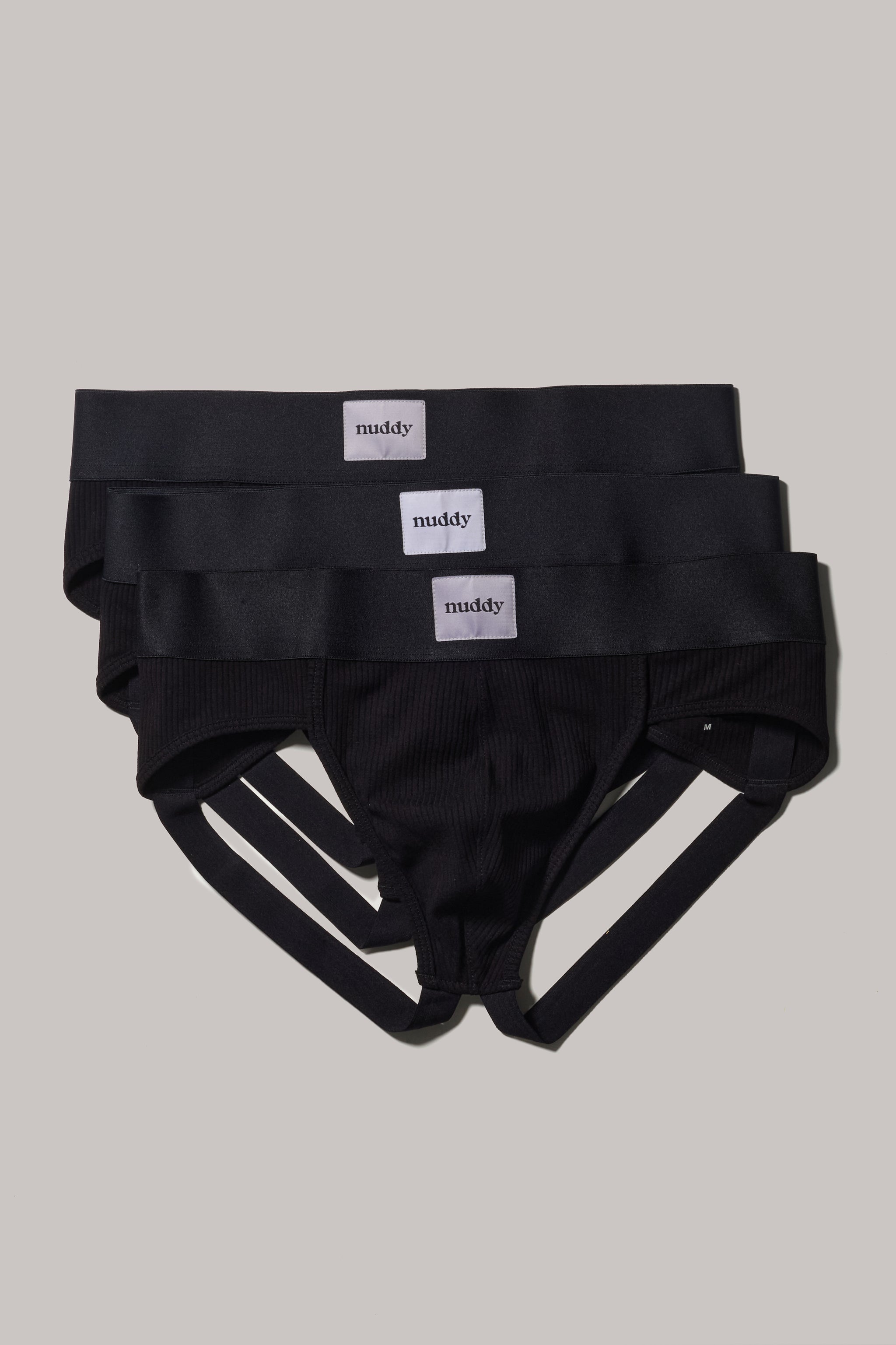 Kit 3 Jockstraps Pretas - Nuddy Studio